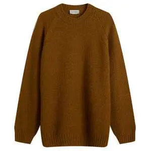 John Smedley Couper Moss Stitch British Wool Jumper - Umber