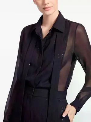 Elie Saab Pinstriped Silk Shirt