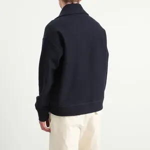 JIL SANDER Felted Wool Quarter-zip Jumper