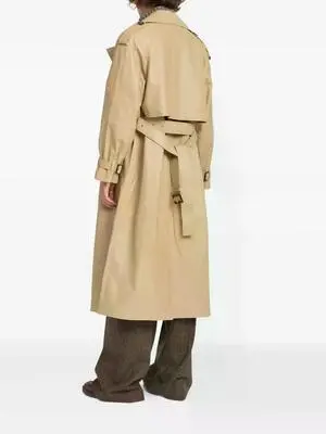 YVES SALOMON Belted Leather Trench Coat - Neutrals