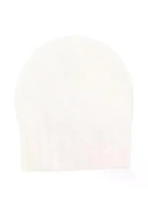 BEYOU Ribbed-cuff Beanie Hat - White