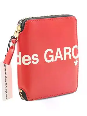 Comme Des Garçons Logo-print Round Zipper Wallet - Red