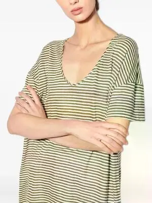 PAULA Striped V-neck T-shirt