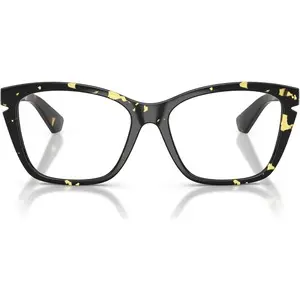 Burberry 54mm Cat Eye Optical Glasses - Yellow Havana/demo Lens