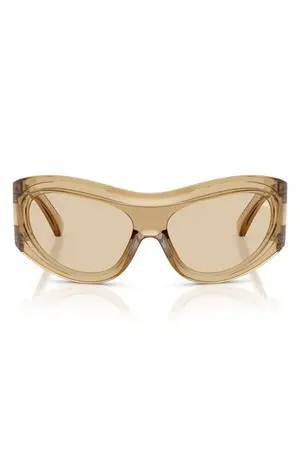 Burberry 138mm Irregular Shield Sunglasses - Champagne/light Brown