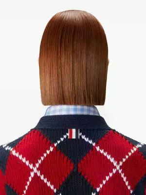Thom Browne Argyle-intarsia Merino-wool Cardigan