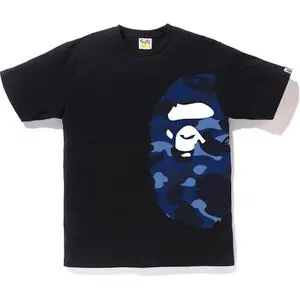 BAPE Camo Side Big Ape Head Tee Shirt Black/navy Blue