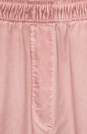 Mango Garment-dyed Cotton Pajama Pants - Medium Pink