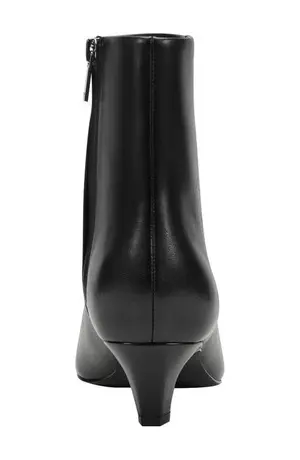 Marc Fisher Danai Leather Kitten Heel Booties - Black Leather