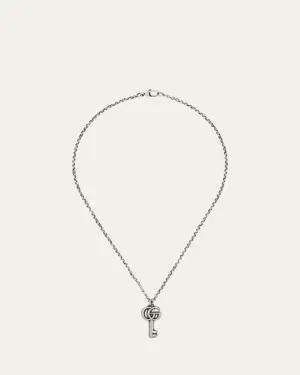 Gucci Gg Marmont Key Pendant Necklace - Silver