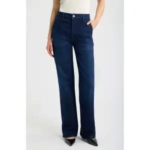 FRAME High-waist Straight-leg Trouser Jeans - Ultraviolet