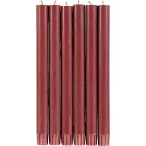 BRITISH COLOUR STANDARD Set Of 6 Guardsman Dinner Candles - Red