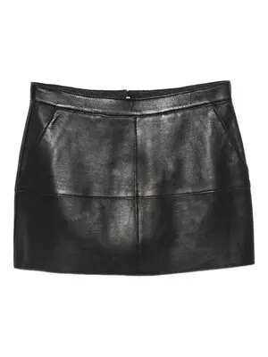 PAROSH Leather Mini Skirt
