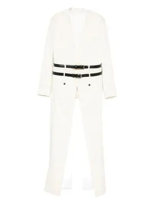 Dsquared2 Belted Double-breasted Coat - White