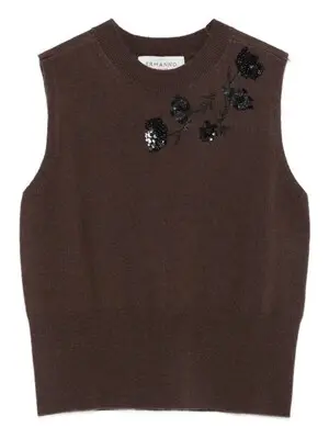Ermanno Scervino Embroidered Wool Vest