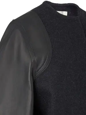 Fendi Wool And Leather Coat