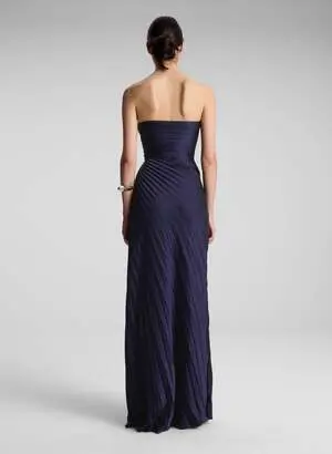 A.L.C. Bianca Strapless Pleated Maxi Dress - Riviera