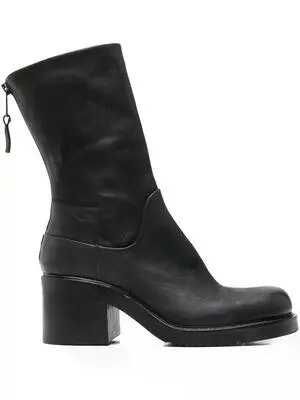 Elena Iachi Block-heel Leather Boots