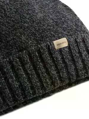 Woolrich Ribbed Wool Beanie - Grey