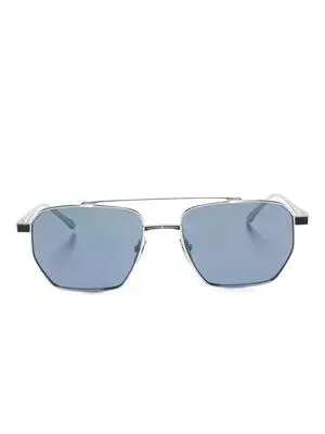 LEISURE SOCIETY Prism Geometric-frame Sunglasses - Silver