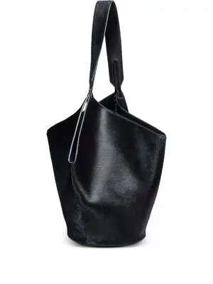 Khaite Chain-detail Leather Tote Bag - Black