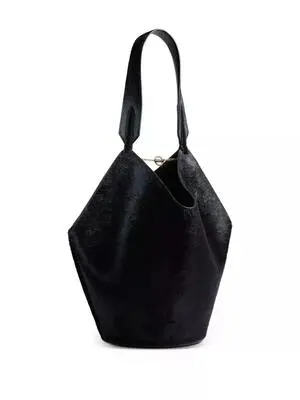 Khaite Chain-detail Leather Tote Bag - Black