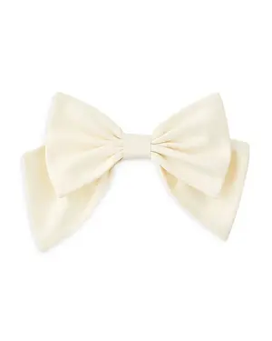 Sandro Satin Bow Barrette - Ecru