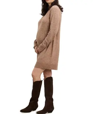 Hatch Collection Cozy Pointelle Poise Mini Maternity Dress