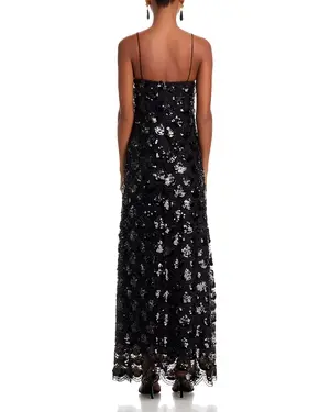 ROTATE BY BIRGER CHRISTENSEN Sequin Embellished Slip Dress