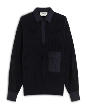 Max Mara Signature Vanda Collared Wool & Cashmere Sweater - Ultramarine