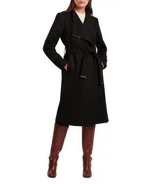 Ted Baker London Wool Blend Wrap Coat - Black