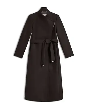 Ted Baker London Wool Blend Wrap Coat - Black