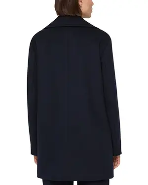Lafayette 148 New York Camel Hair Double Breasted Pea Coat