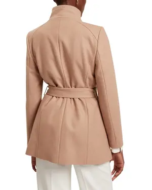 Ted Baker London Rosess Wool Blend Wrap Coat - Camel