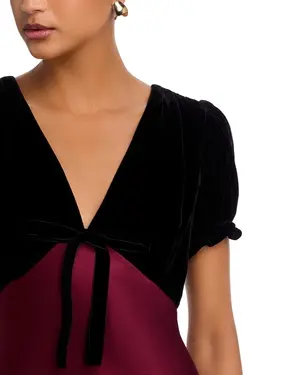 Rails Dory Velvet Shrug Satin Dress
