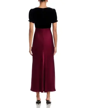 Rails Dory Velvet Shrug Satin Dress