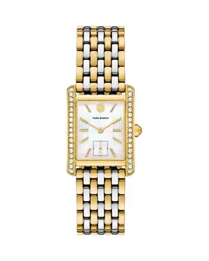 Tory Burch The Eleanor Watch, 25mm X 34mm - White/two Tone