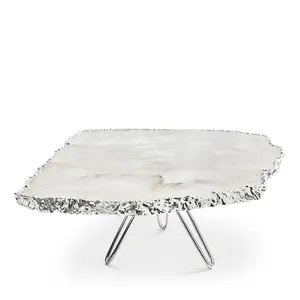 ANNA NEW YORK Torta Cake Stand - Crystal Silver