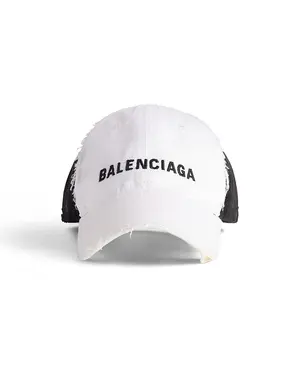 Balenciaga Upcycled Cap - White/black