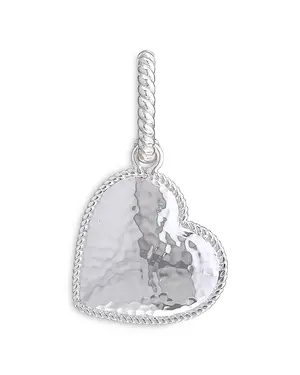 CAPUCINE DE WULF Oversized Heart Charm Pendant - Silver