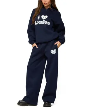 EDIKTED I Heart London Hoodie - Navy