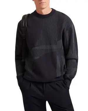 Ted Baker London Abstract Crewneck Sweater - Navy
