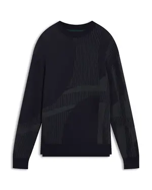 Ted Baker London Abstract Crewneck Sweater - Navy