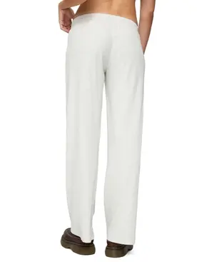EDIKTED Straight Leg Ribbed Pants