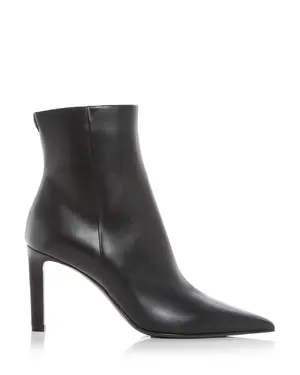 JIMMY CHOO Frankie 85 Croc Embossed Booties - Black