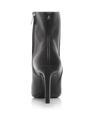 JIMMY CHOO Frankie 85 Croc Embossed Booties - Black