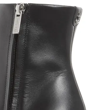 JIMMY CHOO Frankie 85 Croc Embossed Booties - Black