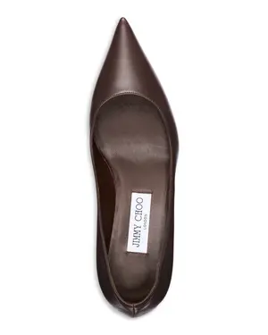 JIMMY CHOO Amelia Pointed-toe Pumps - Chocolate