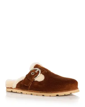 STUART WEITZMAN Chrystie Shearling Clogs - Doe