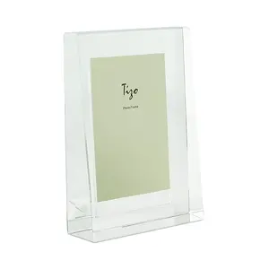 TIZO Clear Lucite Pyramid Photo Frame 2 X 3 - No Color